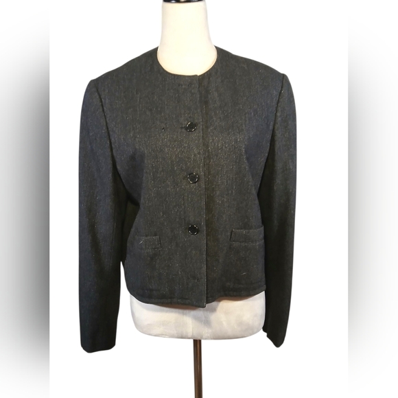 Evan Picone | Jackets & Coats | Evan Picone Grey Wool Jacket | Poshmark